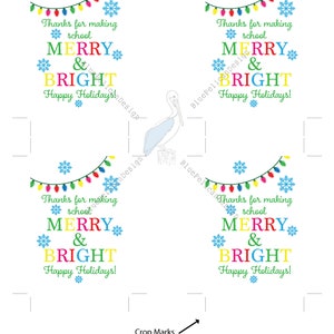 Teacher Gift Tags – Christmas Gift Tag for Teacher – Printable Tags ...