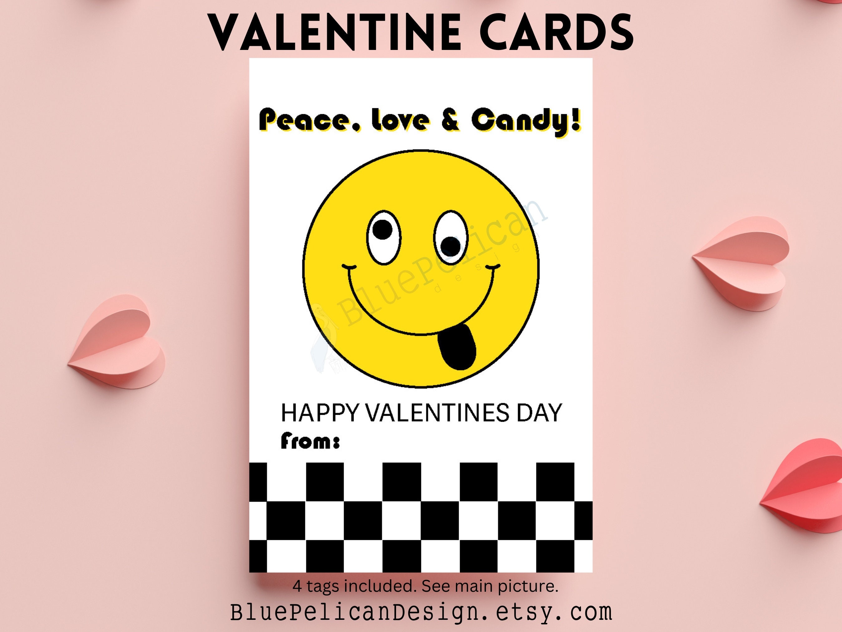 Smiley Face Valentine Cards – Retro Valentine Cards – Cute Valentines ...