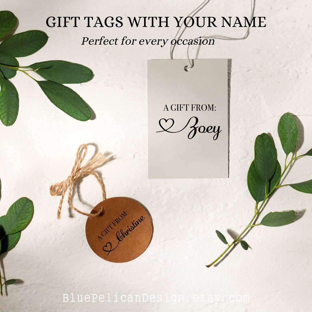 Printable Custom Gift Tag – From Gift Tags – Cute Personalized Gift Tag ...