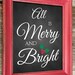 Merry and Bright Christmas Sign – Farmhouse Style Art (digital Download ...