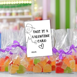 Classroom Valentine Exchange – Stick Figure, Funny Valentine Gift Tag ...