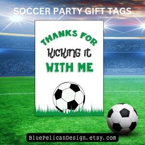 Soccer Gift Tags – Sports Gift Tag – Kids Birthday Thank You Tag ...