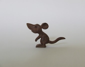Wooden Mouse Figurine - Etsy