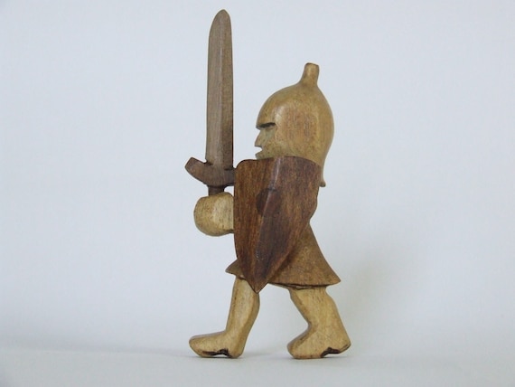 Wooden Medieval Knight Figurine - Etsy