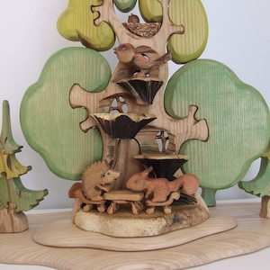 Giant Tree House With Forest Animals - Etsy