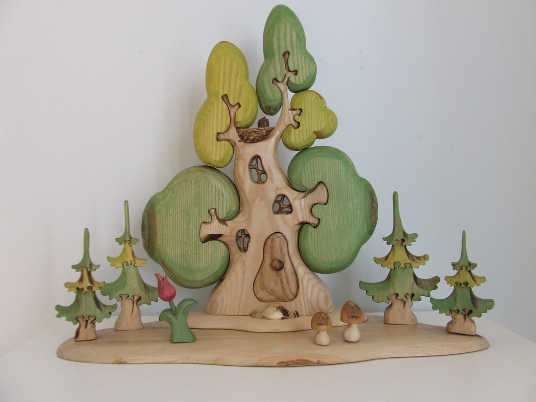 Giant Tree House With Forest Animals - Etsy