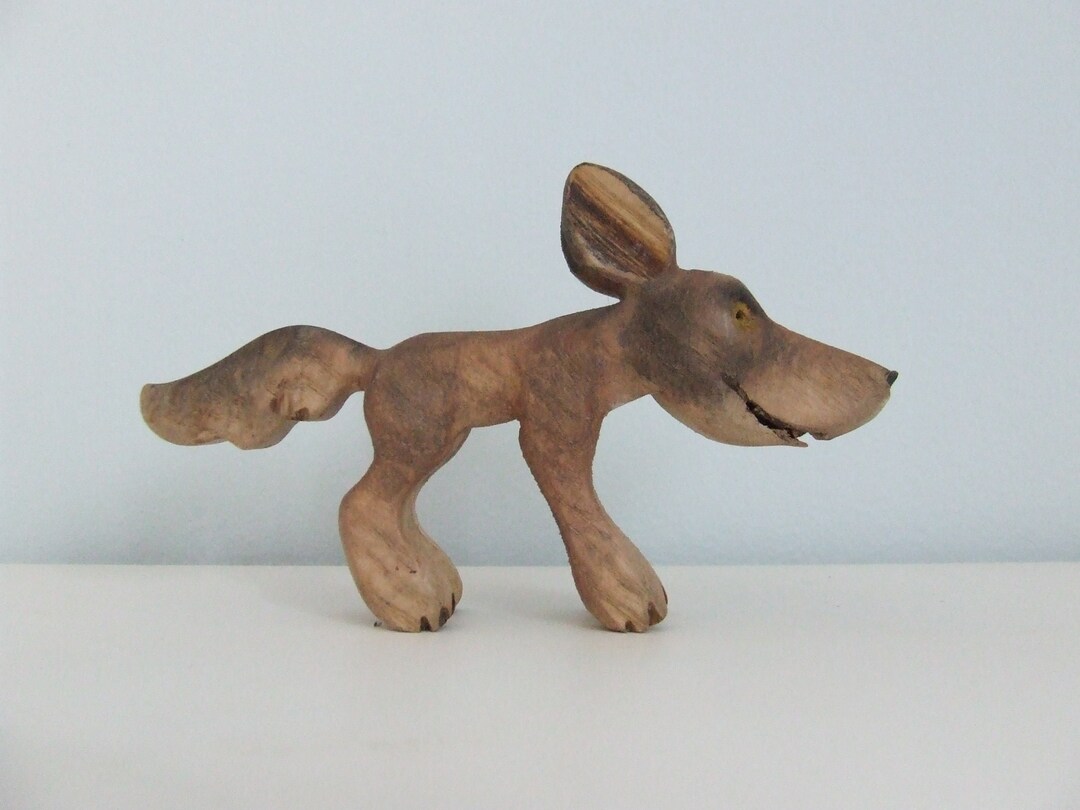 Wooden Wolf Figure - Etsy