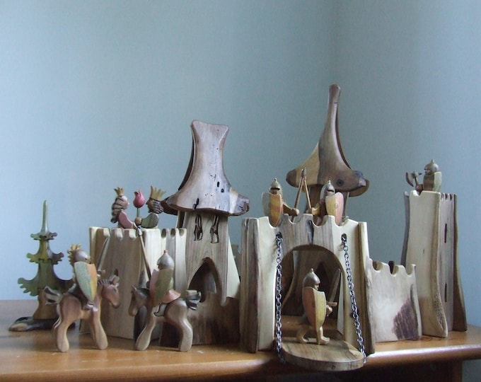 Wooden Knight Castle Set - Etsy