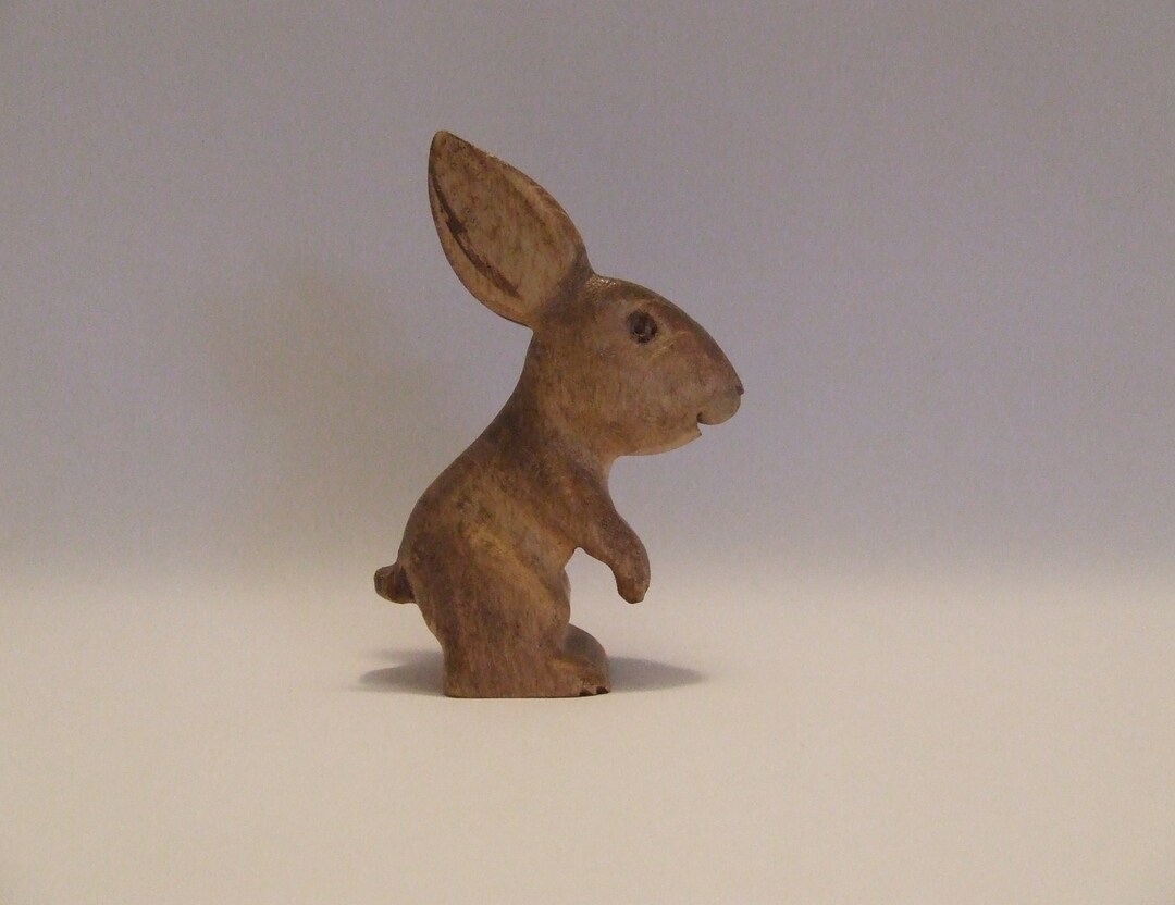 Wooden Rabbit Figurine - Etsy