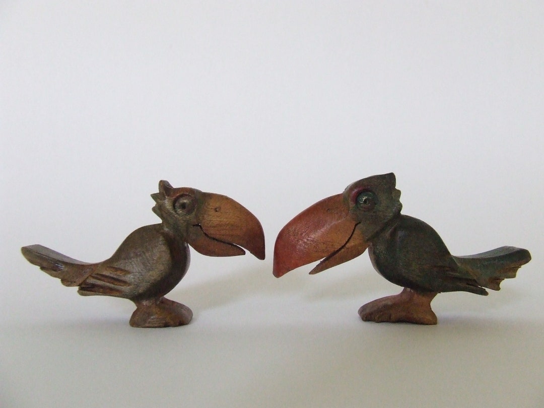 Birds Wooden Figures - Etsy