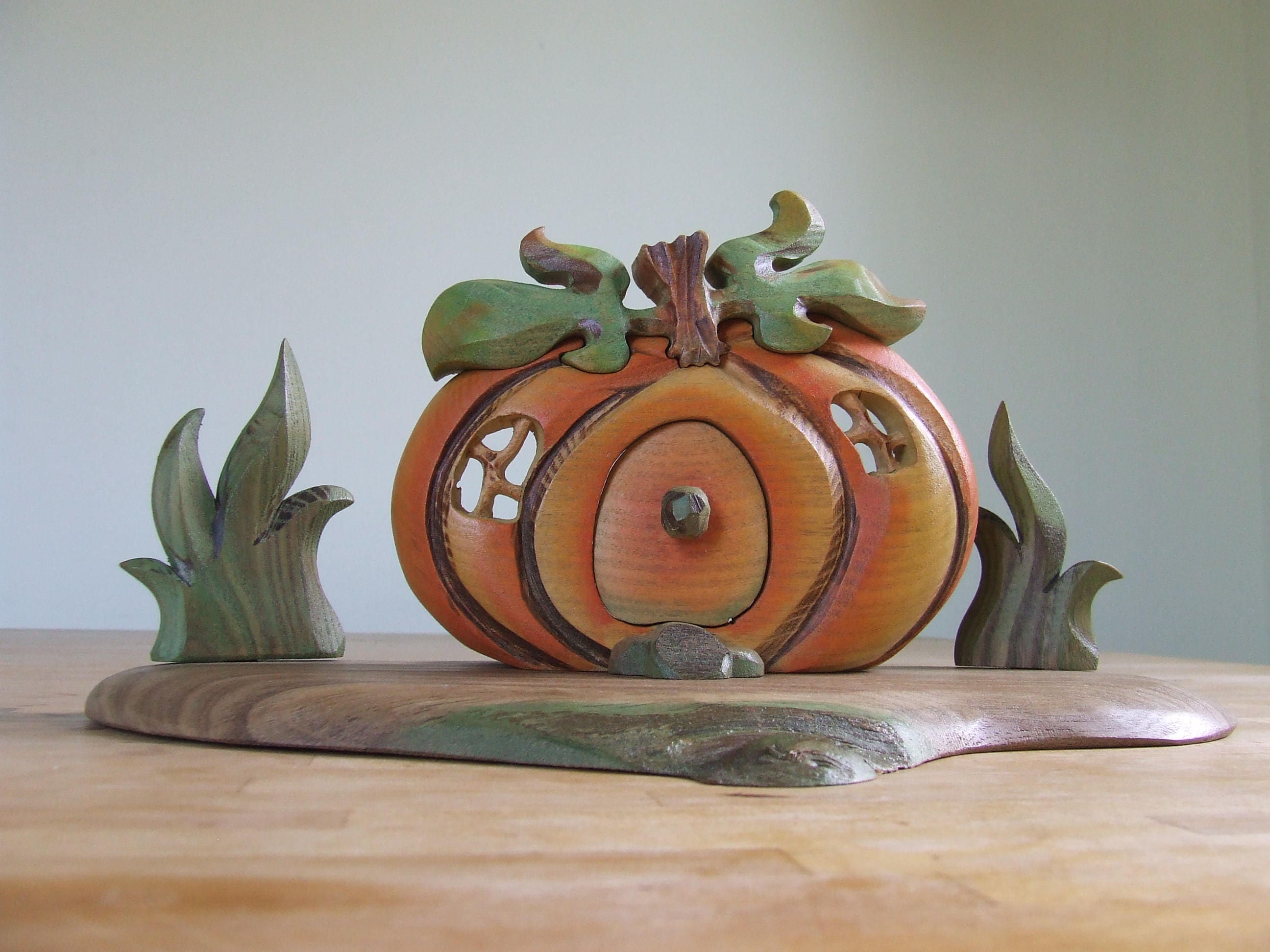 Pumpkin House Set Wooden Toy - Etsy
