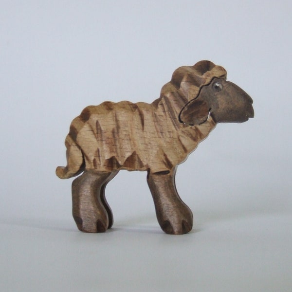 Wooden Sheep Figurine - Etsy