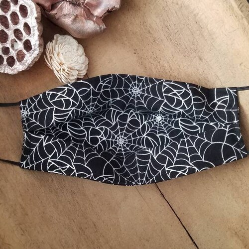 Metallic Spider Web Face Mask adult Size - Etsy
