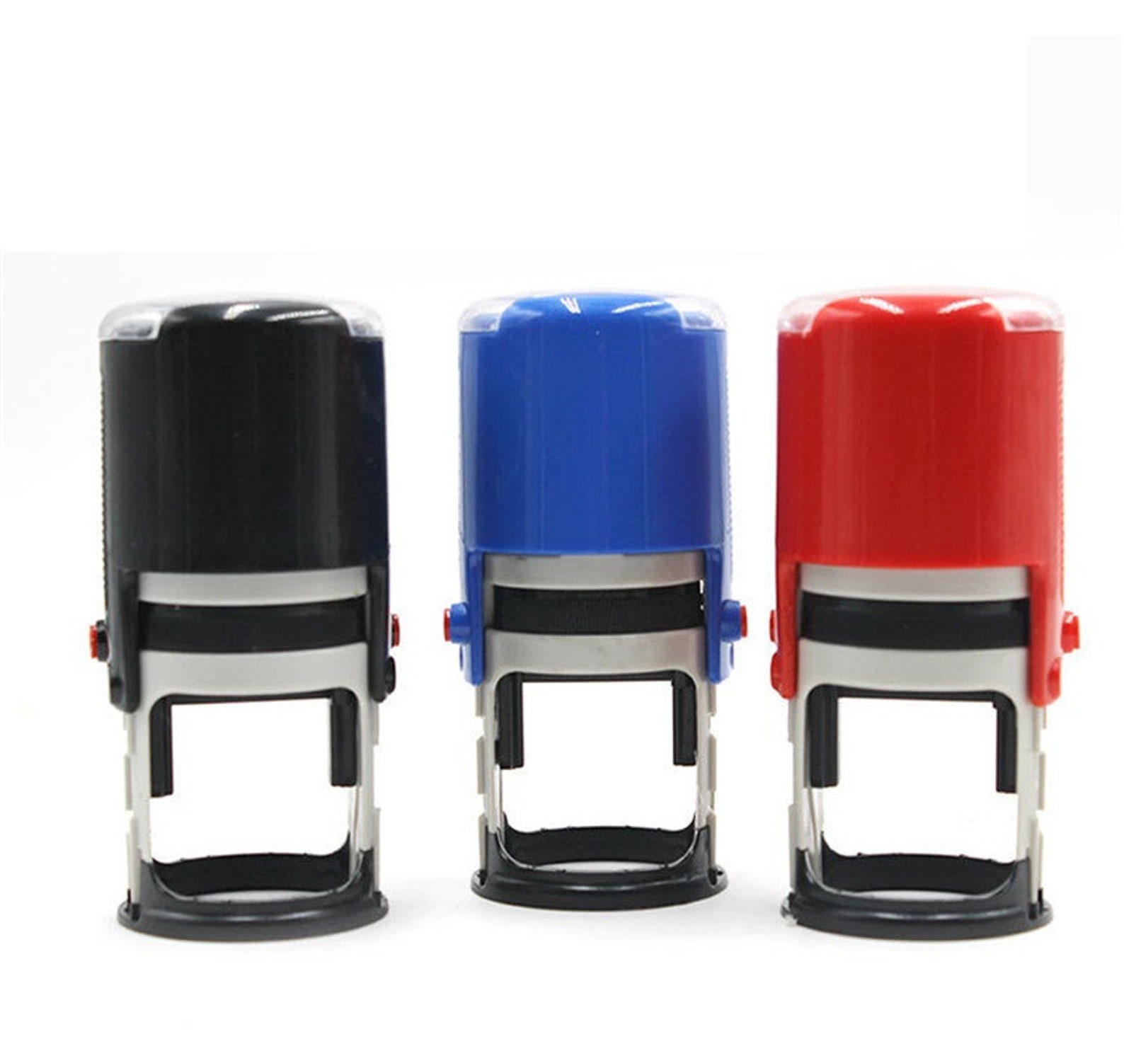 Rubber Stamps Custom Custom Business Logo Double Round Border Stamp - 3 ...