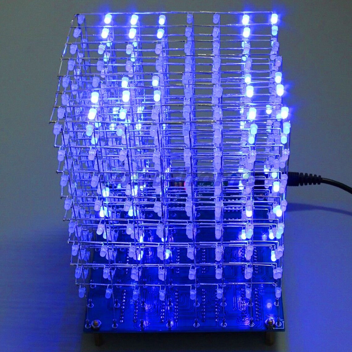 3D Squared DIY Kit 8x8x8 LED Cube White LED Blue Light Board | Etsy
