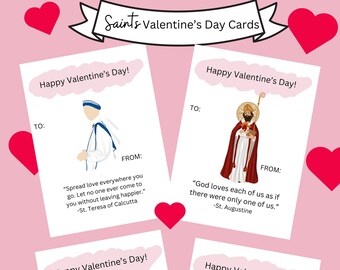 Catholic Valentine's Day Card / Saint Valentines / Catholic Valentines ...