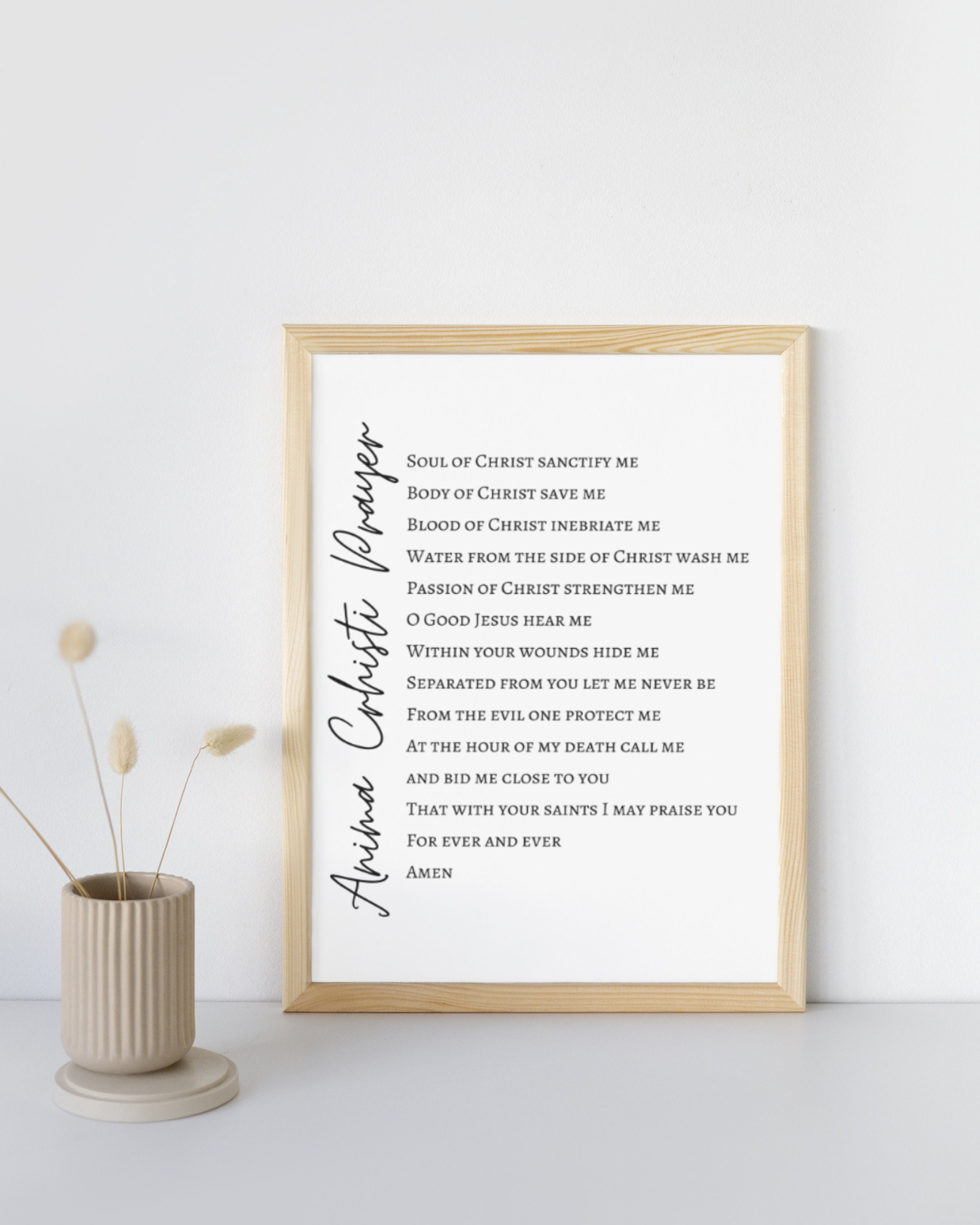 Printable Anima Christi Prayer/ Anima Christi Printable/ Catholic ...
