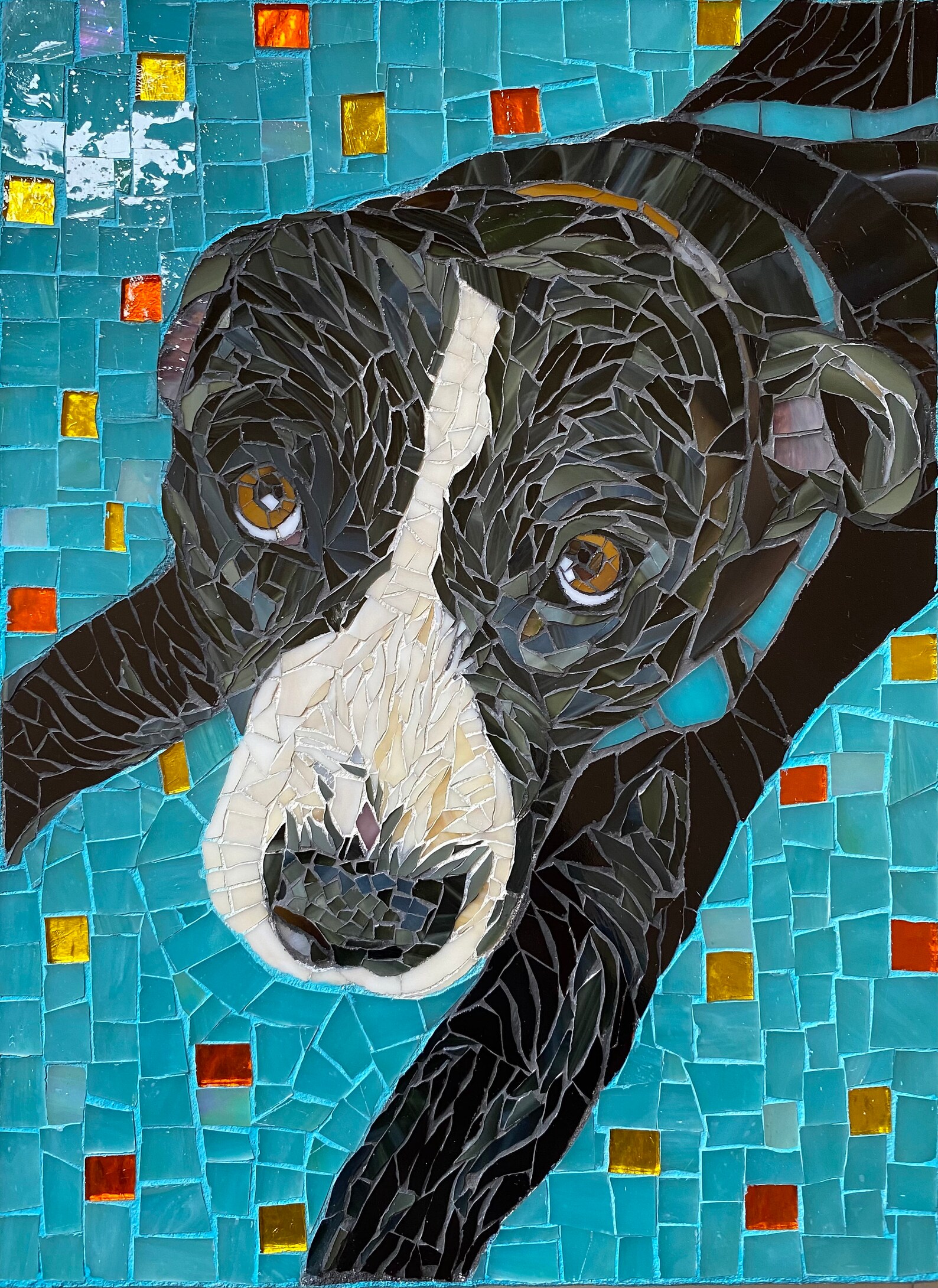 Custom Mosaic Stained Glass Pet Portraits/mosaic Dog/mosaic Cat ...