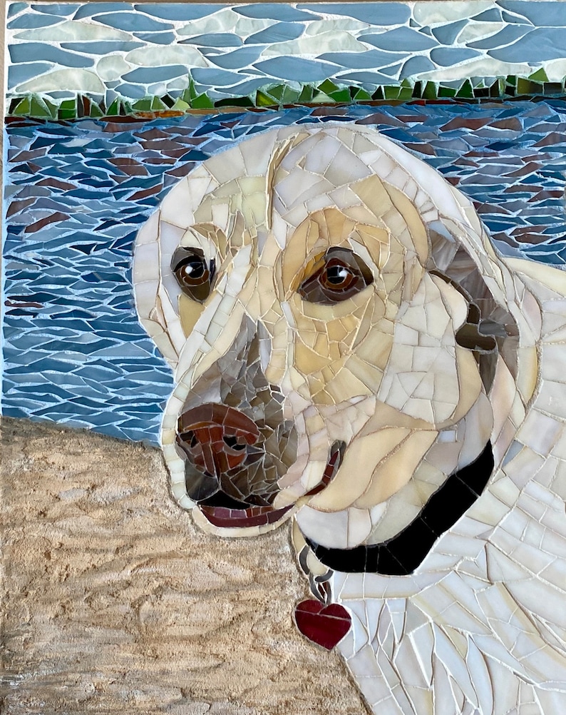 Mosaic Dog Portrait /custom Pet Portrait/stained Glass Mosaic/gift ...