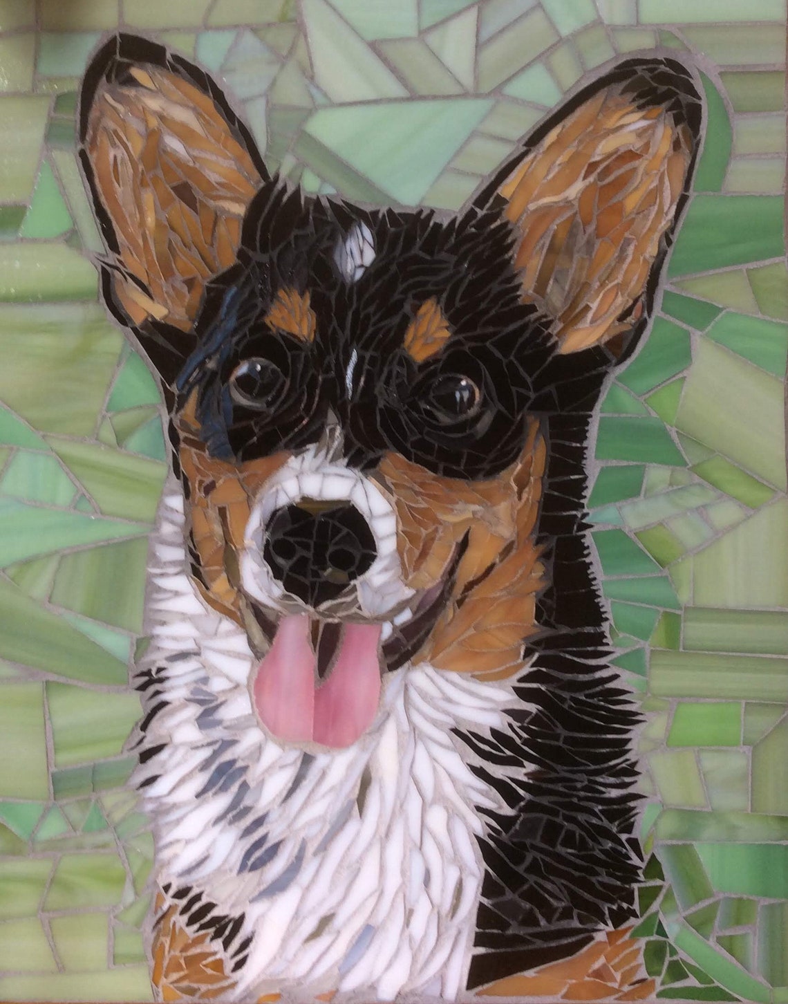 Custom Mosaic Stained Glass Pet Portraits/mosaic Dog/mosaic - Etsy