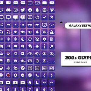 ANIMATED GALAXY V2 Stream Deck Icons | Streamer | Twitch | Discord ...