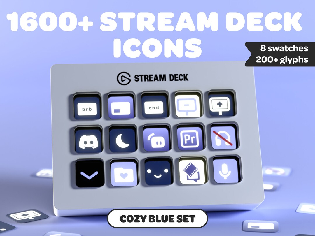 STREAM DECK ICONS Cozy Blue Streamer Twitch Discord - Etsy