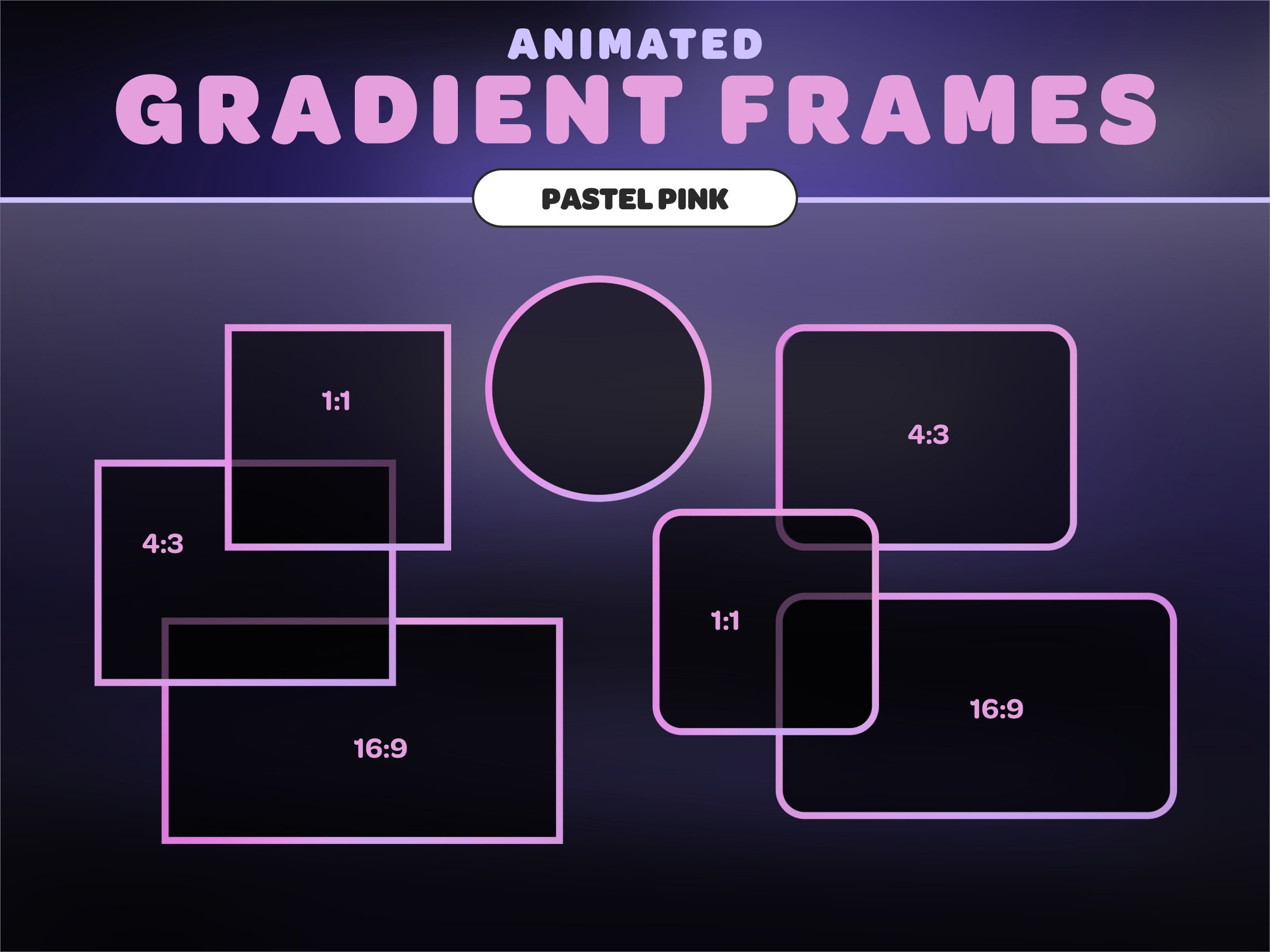 Animated Gradient WEBCAM OVERLAY Pastel Pink for Streamers - Etsy