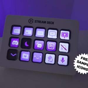 STREAM DECK ICONS Lavender | Streamer | Twitch | Discord | Youtube ...