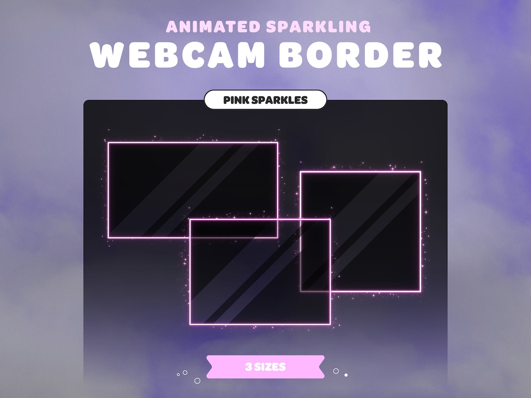Animated Sparkling WEBCAM OVERLAY | Pink Glow | for Streamers | Twitch ...