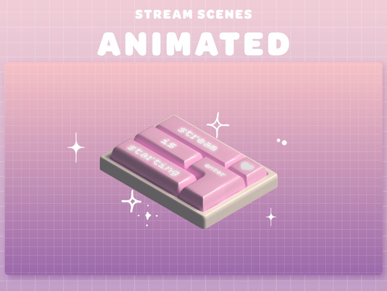 Cozy Keyboard ANIMATED STREAM SCENE Pack Soft Pink Pastel - Etsy