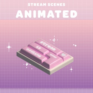 Cozy Keyboard ANIMATED STREAM SCENE Pack | Soft Pink | Pastel | Gaming ...