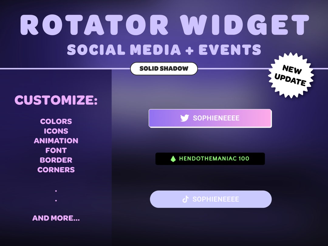 Customizable Event and Social Media Rotator Widget for - Etsy Australia