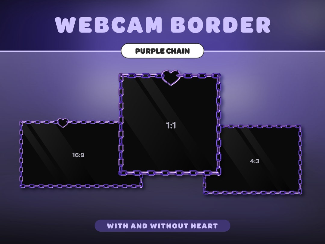 Purple Chain WEBCAM OVERLAY | Stream Overlay | Twitch | Discord ...