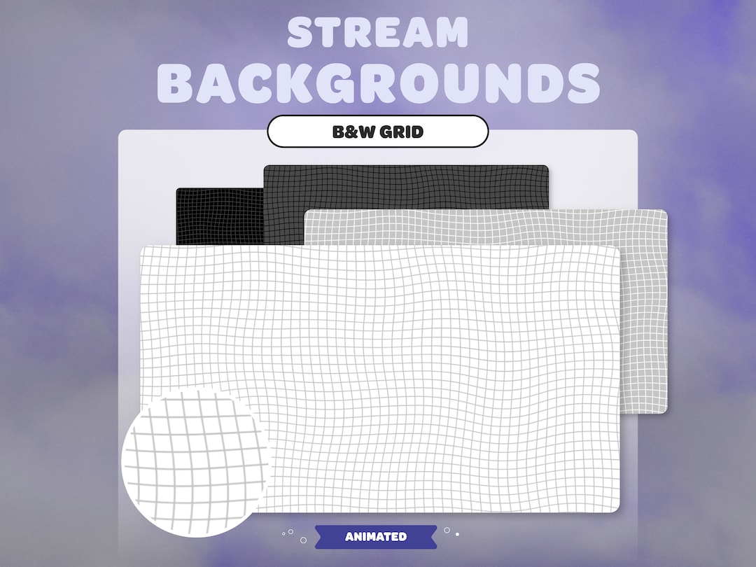 ANIMATED BACKGROUNDS | Animated Warp Grid | Black and White | Streamer ...