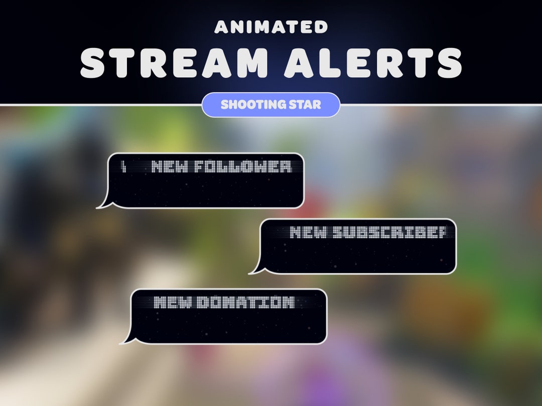 Animated STREAM ALERTS Shooting Star | White LED | Minimal | Streamer ...