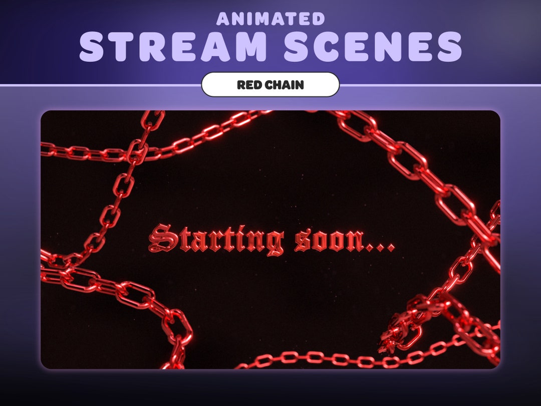 ANIMATED STREAM SCENE Pack | Red Chains | Y2K | Chrome | 2000s Style ...