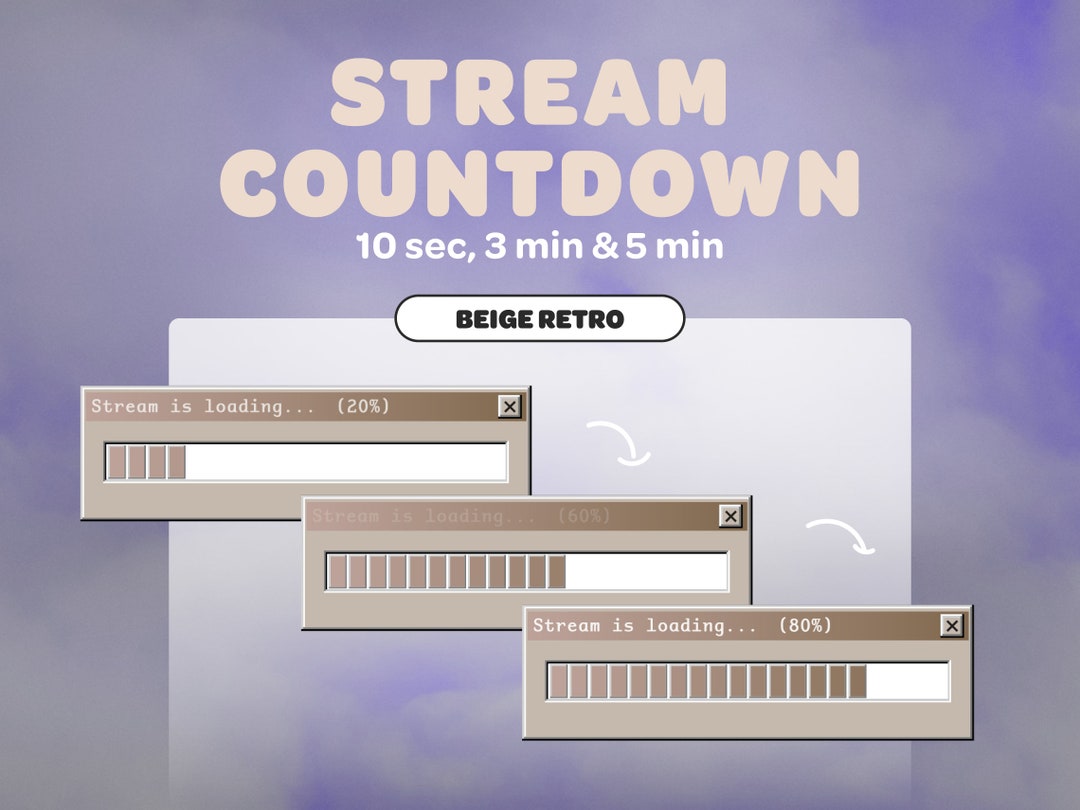 Stream Countdown Timer | Beige Retro Windows | Streamer | Twitch ...