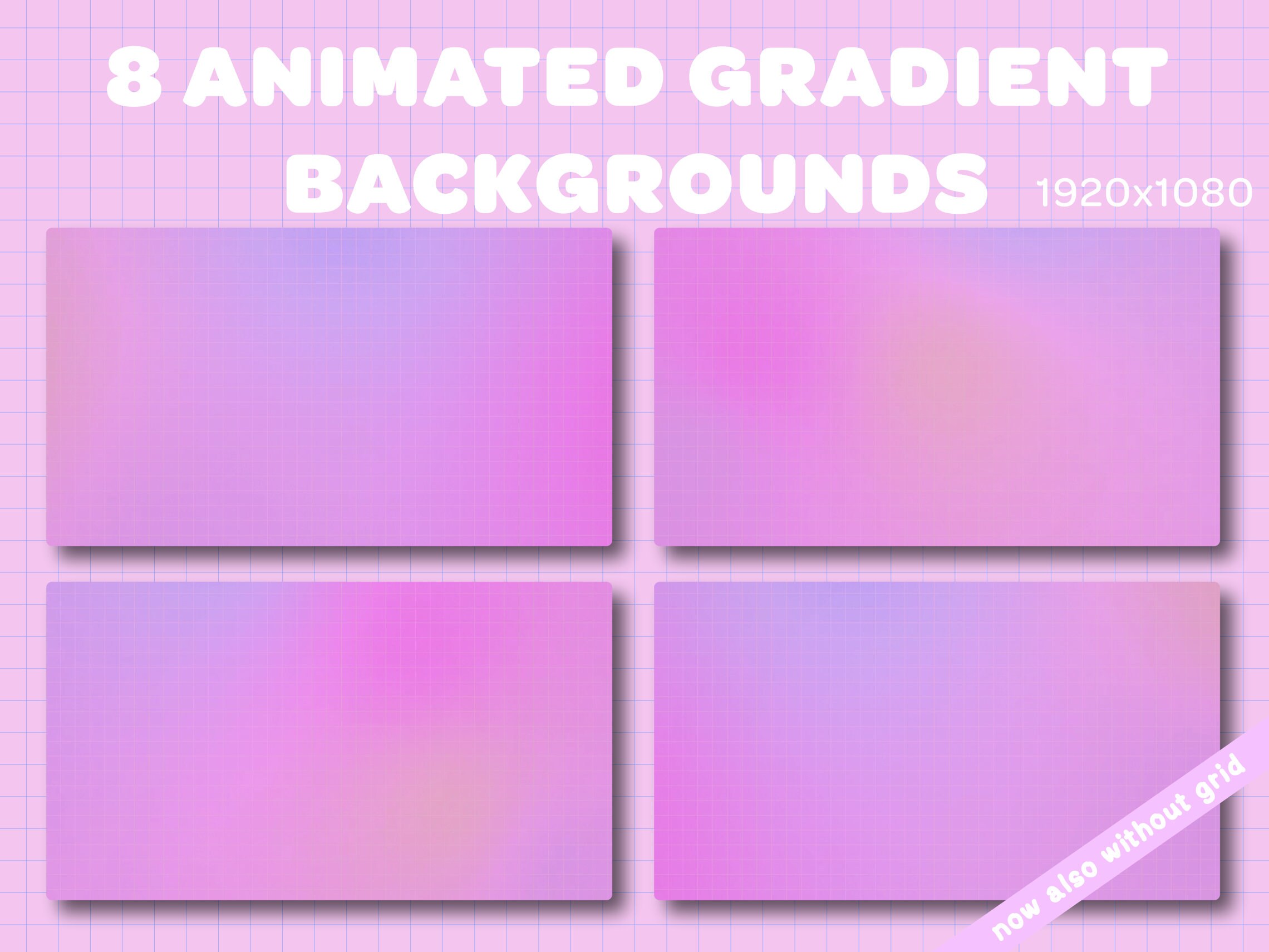 ANIMATED GRADIENT BACKGROUNDS Pastel Pink Streamer - Etsy
