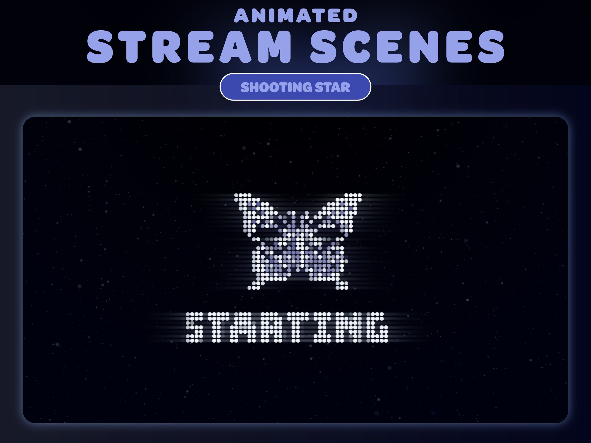 ANIMATED STREAM SCENE Pack Shooting Star Galaxy Star - Etsy