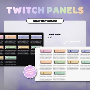 Gaming Keyboard TWITCH PANELS | Pastel Colors | Streamer | Twitch ...