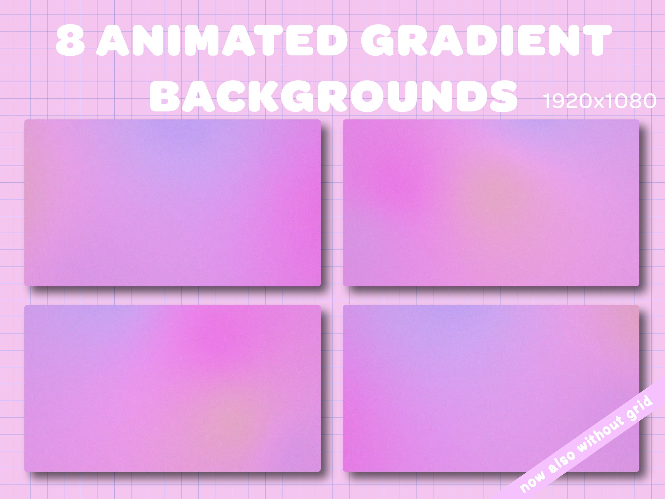 ANIMATED GRADIENT BACKGROUNDS Pastel Pink Streamer - Etsy