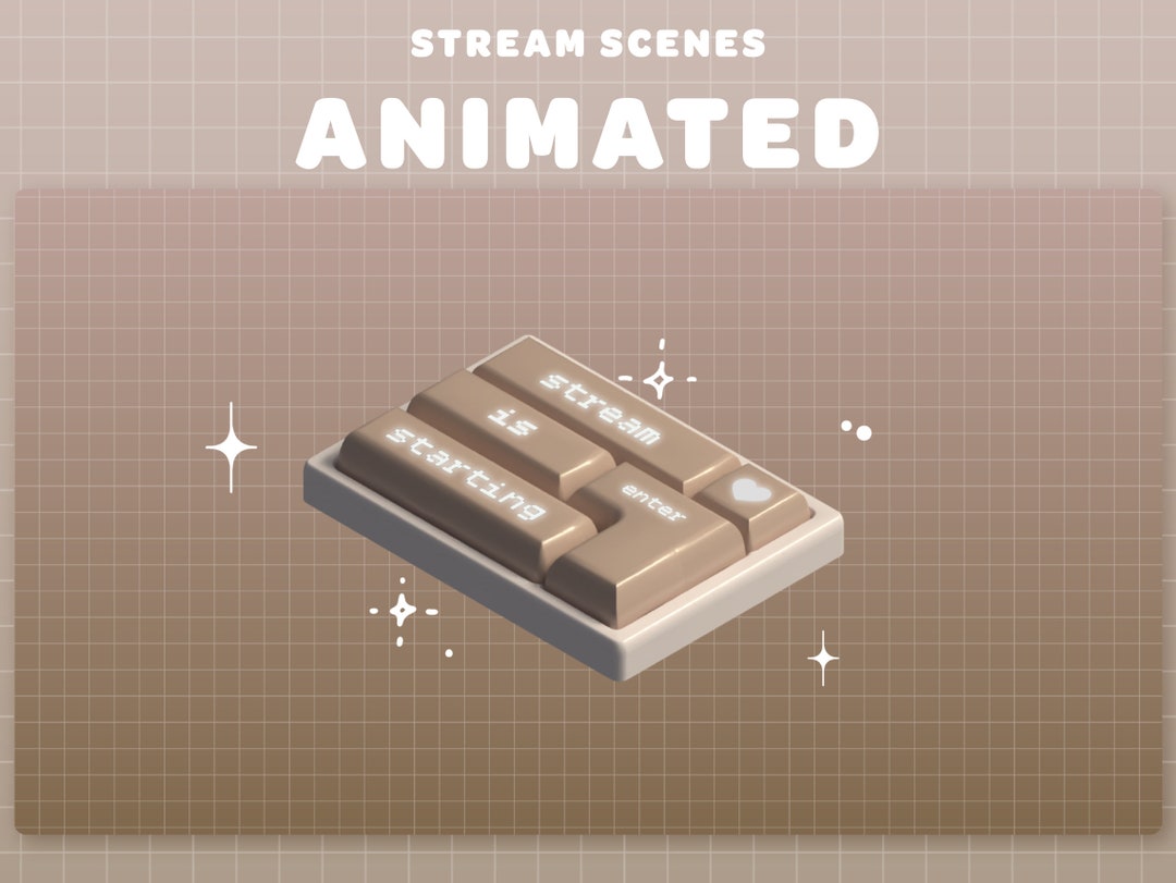 Cozy Keyboard ANIMATED STREAM SCENE Pack | Beige | Gaming Keyboard ...