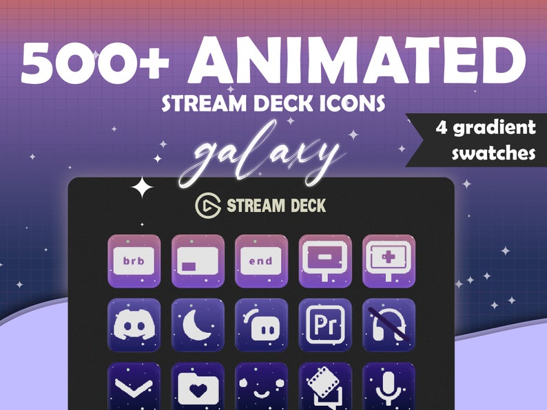 ANIMATED GALAXY Stream Deck Icons Streamer Twitch - Etsy