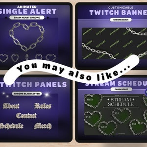 ANIMATED STREAM SCENE Pack Chrome Chains Y2K Chrome 2000s Style 90s ...