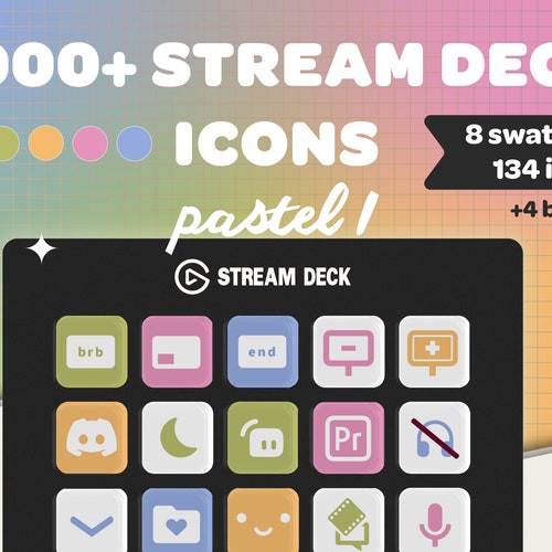 STREAM DECK ICONS Pink Streamer Twitch Discord Youtube - Etsy