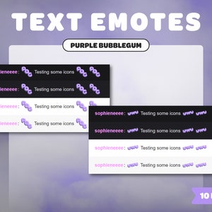 Purple Bubblegum EMOTES | Pastel Purple | Streamer | Twitch | Youtube ...