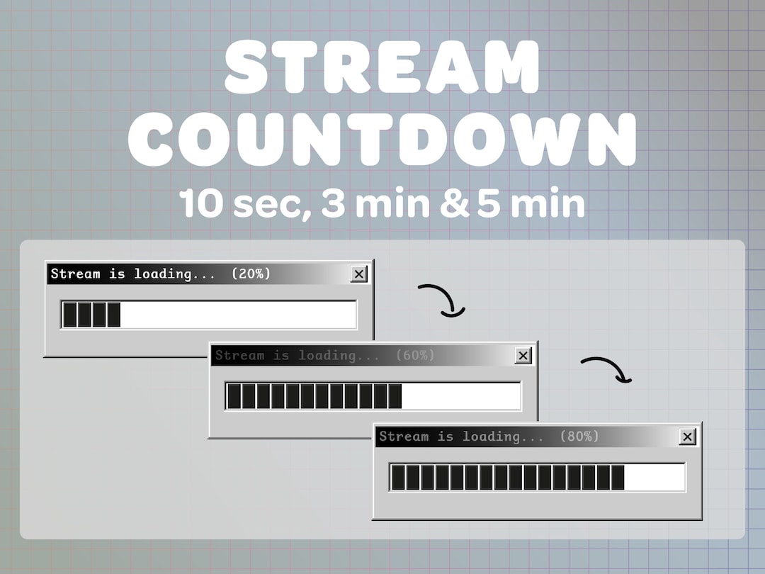 Stream Countdown Timer Black and White Streamer Twitch - Etsy