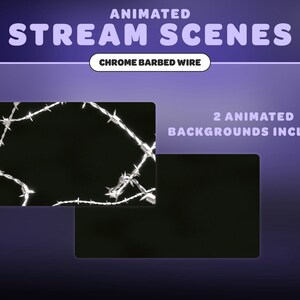 ANIMATED STREAM SCENE Pack | Chrome Barbed Wire | Y2K | Chrome | 2000s ...