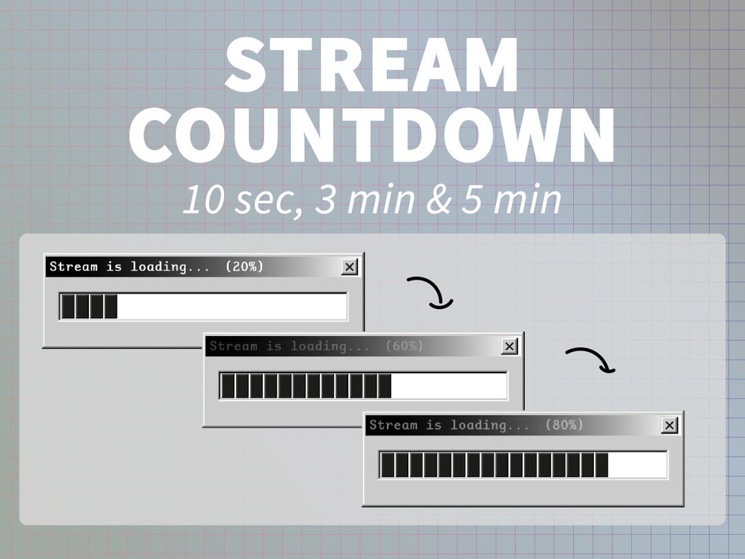 Stream Countdown Timer Black and White Streamer Twitch - Etsy
