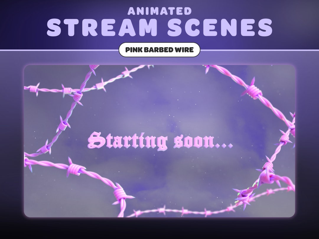 ANIMATED STREAM SCENE Pack | Pink Barbed Wire | Y2K | Pastel | 2000s ...